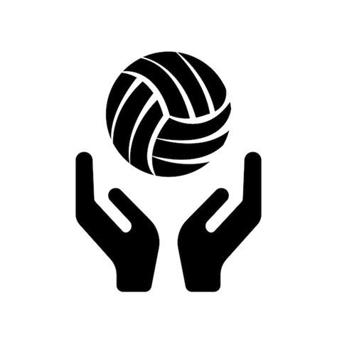 배구 아이콘 로고 벡터 디자인 서식 파일 프리미엄 벡터