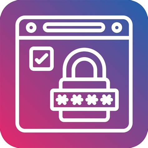 premium vector website password icon style