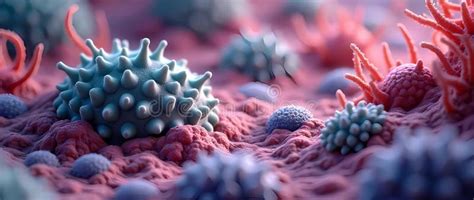 Background Illustration Of The World Of Microorganisms Stock Illustration Illustration Of