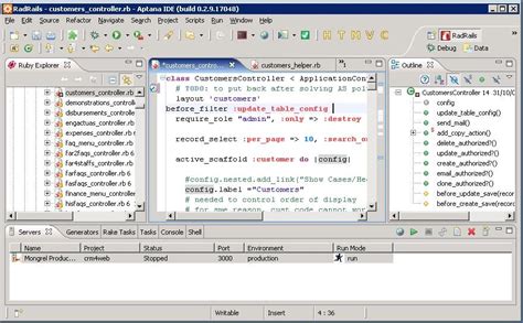 Rails Rails Rails Rails Ide Aptana Radrails M7 Beta First
