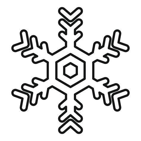 Design Snowflake Icon Outline Style Vector Art At Vecteezy