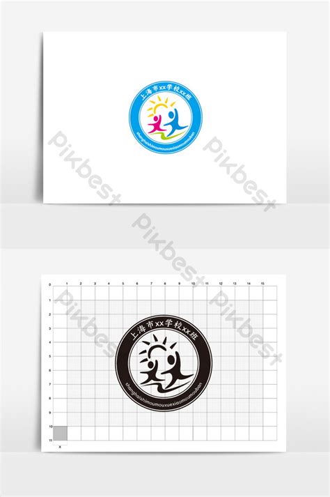 School School Badge Class Vi Logo Design Cdr Free Download Pikbest