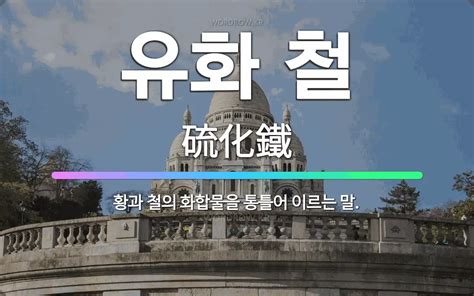 🌟유화 철 황과 철의 화합물을 통틀어 이르는 말 표준국어대사전