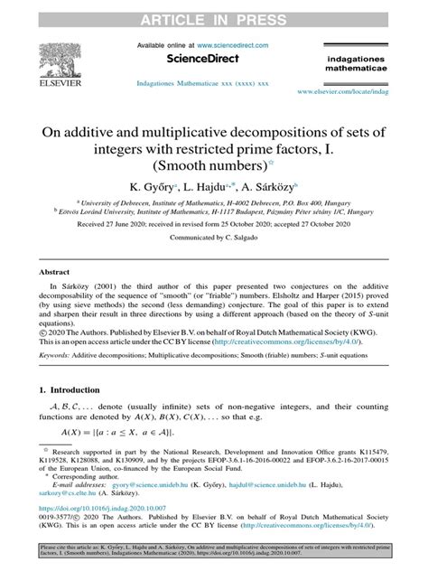 On Additive And Multiplicative Decompositions Of S Download Free Pdf