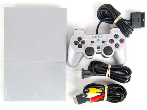Playstation 2 System Slim Scph 9000x Silver With 1 Assorted Controll