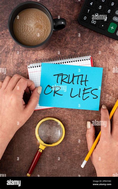 Text Sign Showing Truth Or Lies Internet Concept Decide Between A Fact Or Telling A Lie Doubt