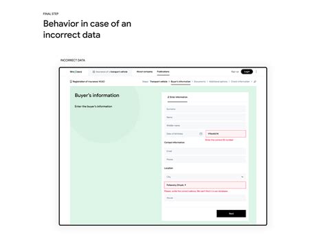 The State Of An Error Or An Empty Field When Adding The Information To Prepare Documents Behance
