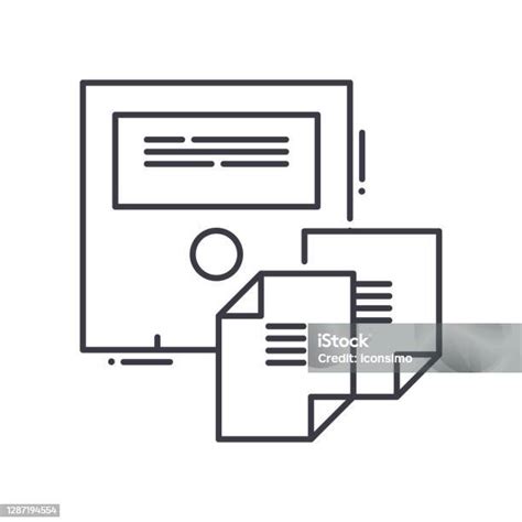 중복 데이터 저장 아이콘 선형 격리 된 그림 얇은 줄 벡터 웹 디자인 기호 흰색 배경에 편집 가능한 스트로크와 개요 개념 기호