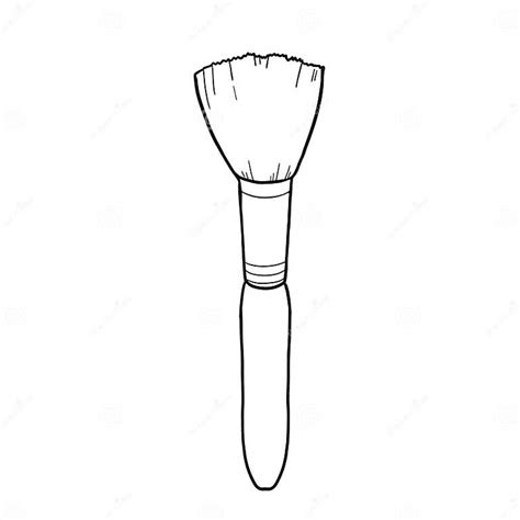 Makeup Brush Outline Stock Illustration Illustration Of Cosmetic