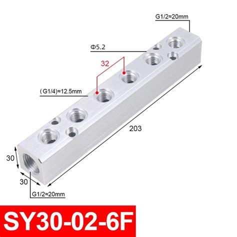 Pneumatic Air Multiple Line Exhaust Manifold Distributor 1 2 Pt Thread Port Sy30
