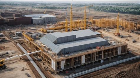 Premium Photo Construction Industry And Internet Technology Concept