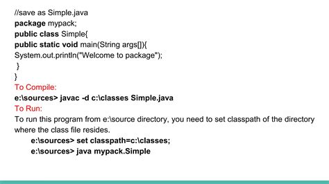 Packages In Java PPT
