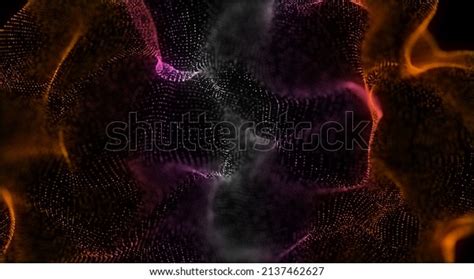 Abstract Digital Technology Loop Background Particles Stock