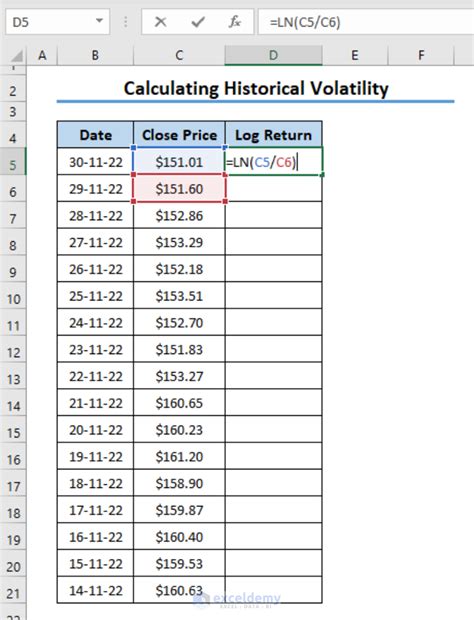 How to Calculate Historical Volatility in Excel (with Easy Steps)