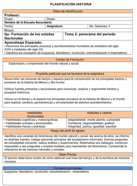 Ejemplo De Planeacion