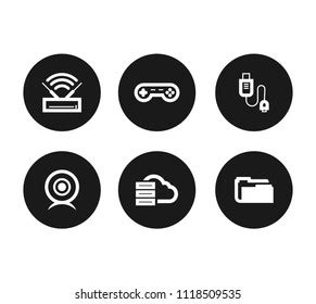 Technology Hardware Icons Set Vector Illustration Stock Vector Royalty