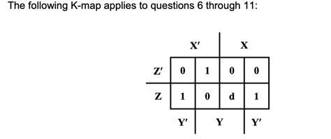 Solved The Following K Map Applies To Questions Through Chegg Com