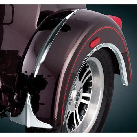 Kuryakyn Rear Chrome Fender Accents Front Lip Edge Trim Harley Trike T