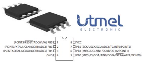 ATTINY V Bit AVR Microcontroller Pinout Equivalent And Datasheet