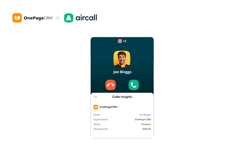 Onepagecrm Integration With Aircall Unlock Deeper Customer Insights
