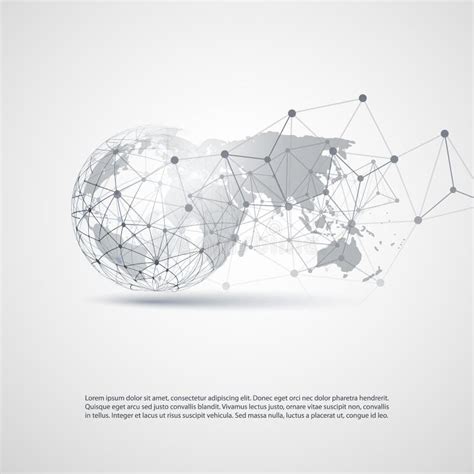 Cloud Computing And Networks Concept With World Map Earth Globe Stock Vector Illustration Of