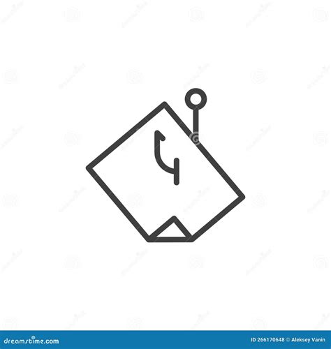 Document File Phishing Line Icon Stock Vector Illustration Of Simple Hook 266170648