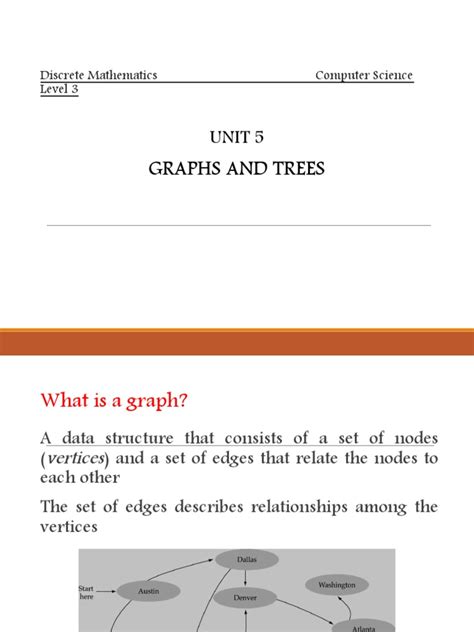 unit 5 graphs pdf vertex graph theory discrete mathematics