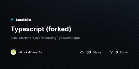 typescript forked stackblitz