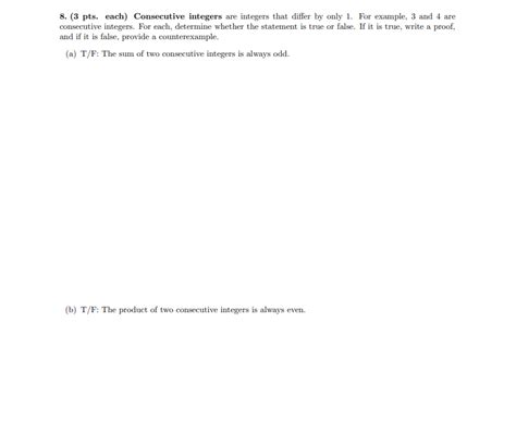 Solved 8 3 Pts Each Consecutive Integers Are Integers