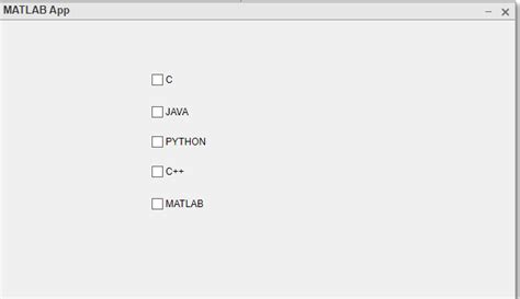Checkbox In Matlab App Building Geeksforgeeks