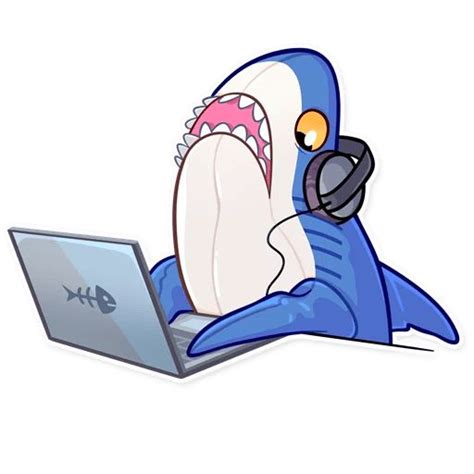 Набор стикеров для Telegram «Акула»