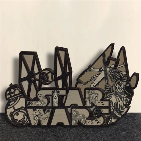 Multi Layer Laser Cut Fles 8 Layer Art Piece For Glowforge Svg Pdf Etsy