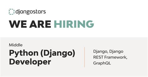 Django Stars On Linkedin Hiring Pythondeveloper Djangodeveloper