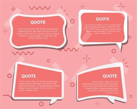 Set Of Quote Template In A Flat Design 25376687 Vector Art At Vecteezy