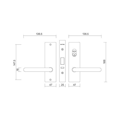 Entro Classroom Lock Kit Cylplain Parkwood
