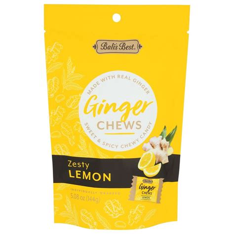Balis Best Original Zesty Lemon Ginger Chews 5 08 Ounce 12 Per Case