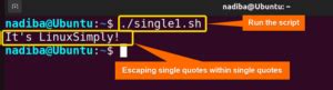 Escape Quotes In Bash