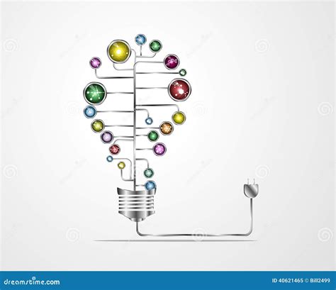 Creative Light Bulb Idea Molecule Stock Illustration Illustration Of