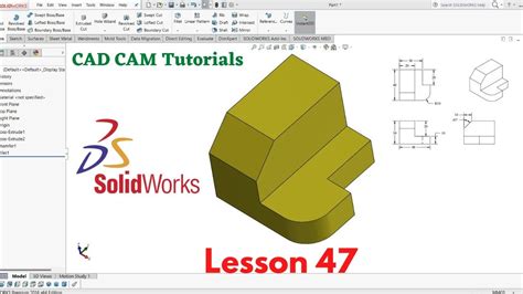 SolidWorks Education Lesson SolidWorks Tutorials CAD CAM Tutorials YouTube