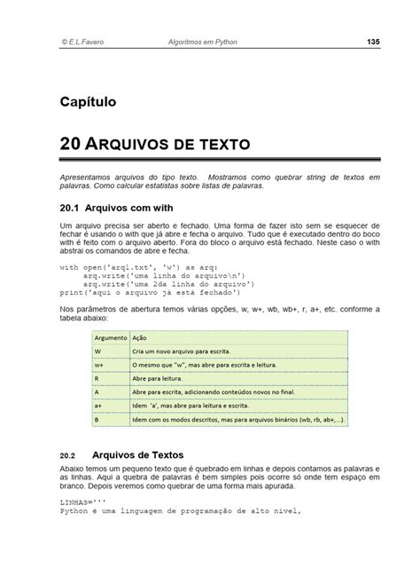 Modulo 20 Arquivos De Texto Pdf Arquivo De Texto Python