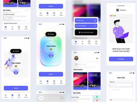 Task Manager App Ui Kit By Reza N Musavi On Dribbble