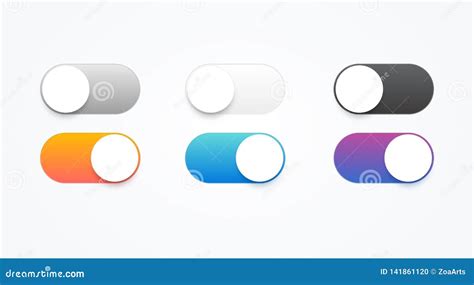 Switch Buttons Vector Set Pack 85646904