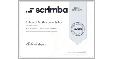 I Sai Gowtham Reddy On Linkedin Completion Certificate For Build Ai