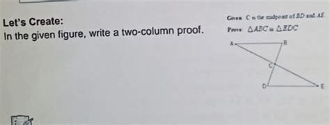 solved let s create given c is the madpoiest of 2d and le in the