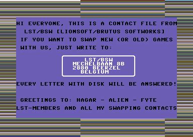 CSDb Contact Me By Brutus Softworks CSDb Contact Me By Brutus Softworks