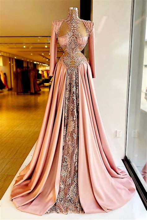 Blush Prom Dresses Lace Prom Dresses High Neck Prom Dresses On Luulla