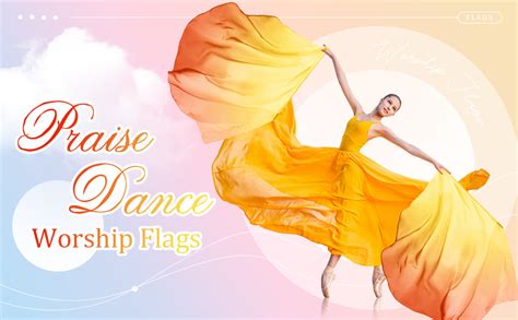 Jetec Praise Dance Flags 2 Set 55 Semicircle Worship