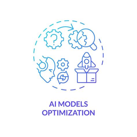 2d gradient ai models optimization icon isolated vector ai engineer