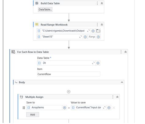 how to update to excel row data to excel column activities uipath