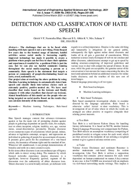 pdf detection and classification of hate speech
